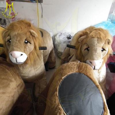 China Hansel high quality battery coin operated coin op game amusment ride electronic baby swing kids 4 wheel animal bikes for sale