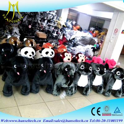 中国 Hansel kiddie small train amusement park children ride electricoperated coin toys unicorn motorized plush animal 販売のため
