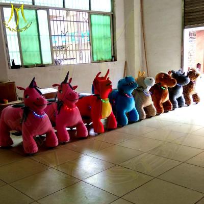 China Hansel kid ride animal toy ride park rides wholesale amusement kiddie ride time controller stuffed animal chair for sale