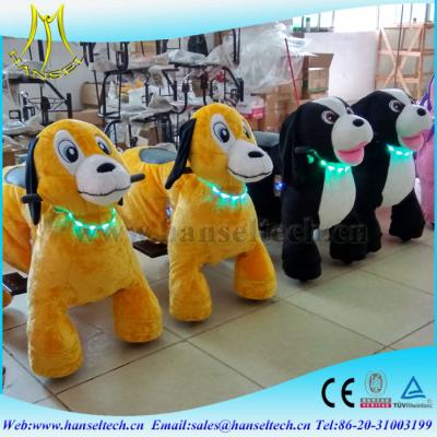 中国 Hansel battery coin operation amusement park outdoor playground moving family party mechanical dog ride in mall 販売のため