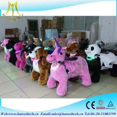 中国 Hansel battery coin operated kids rides amusement machine amusement park equipment plush electric horse toy for sales 販売のため