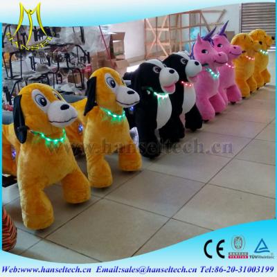 中国 Hansel coin operated kiddie rides outdoor games for kids playground equipment for children motorized plush animals 販売のため