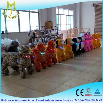 China Hansel coin operated kiddie ride for sale game machine token amusement park game center motorized animals for sale for sale