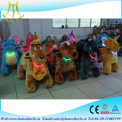 中国 Hansel battery coin operated game machine for kids electric toy cars for kids happy ridescoin operated walking animal 販売のため