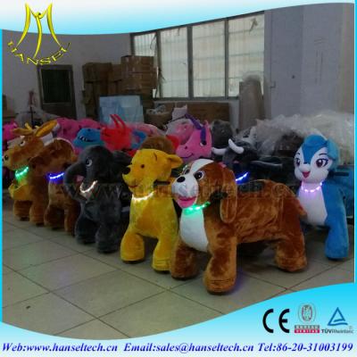 China Hansel commercial game machine indoor amusement park kids rides centers equipment coche de juguete animal eléctrica for sale