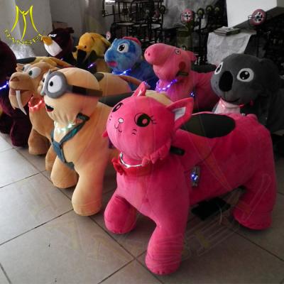 China Hansel big cock park rides fiberglass body mini car bar game machine coin operated ride on animals in shopping mall for sale