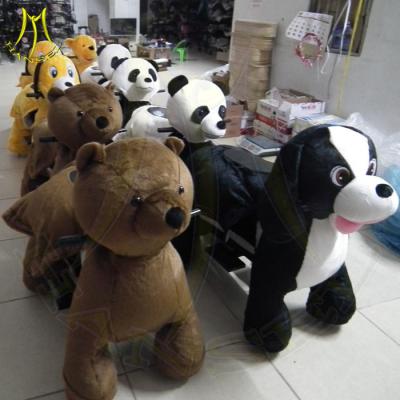 中国 Hansel battery coin operated electronic baby swing kidde ride cock park rides 4 wheel  ride electric animal scooters 販売のため