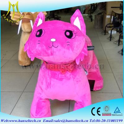 中国 Hansel stuffed animal unicorn on wheels coin operate game machine kids amusement rides animal electric montable 販売のため