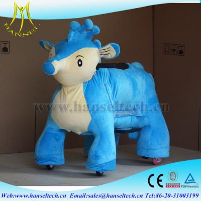 中国 Hansel electric animal scooter ride children electric swing machine amusment park games equipment ride on furry animal 販売のため