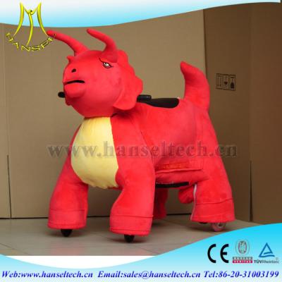中国 Hansel coin operated rocking machine park ride wholesale amusement electrical toy animal riding electric rideable animal 販売のため