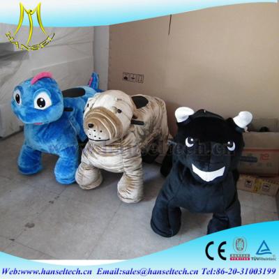 中国 Hansel mini amusement ride walking dragon ride coin operated battery operated zoo animal toys ride on animal toy 販売のため
