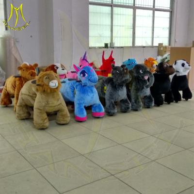 中国 Hansel animal scooter rides for sale amusement park equipment moving horse toys for kids electric dog walking machine 販売のため