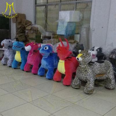 中国 Hansel coin operated horse ride stuffed animal unicorn on wheels kids 4 wheel animal bikes kiddie ride small train 販売のため