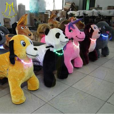 中国 Hansel 4 wheel kid ride electric animal scooter electronic baby swing moving animals battery operated plush animals 販売のため