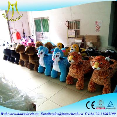 中国 Hansel playground equipment rocking stuffed animal scooter ride electric octopus riding cow toys for kids unicorn coin 販売のため