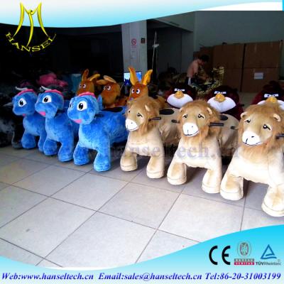 中国 Hansel amusement ride coin operated kiddie rides for sale plush toys stuffed animals on wheels zippy pets 販売のため