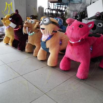 中国 Hansel playground equipment rocking coin operated dragon ride walking mini carousel rides for sale unicorn coin operated 販売のため