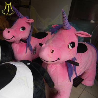 中国 Hansel kiddie rides china theme park equipment for sale plush electrical animal toy car electric walking horse toy 販売のため