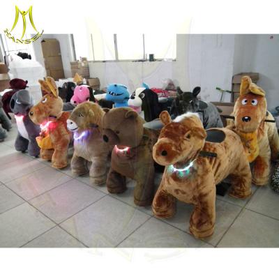 China Hansel amusement park rides for rent stuffed animal unicorn on wheels coin operated kiddie rides for rent kiddy ride for sale