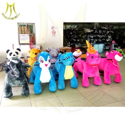 中国 Hansel mechanical horses for children animal scooter ride battery fiberglass car for kids kids play ground equipment 販売のため