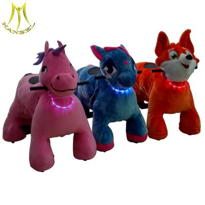 中国 Hansel high quality stock coin operated plush electric animal bike for sale manufacturer 販売のため