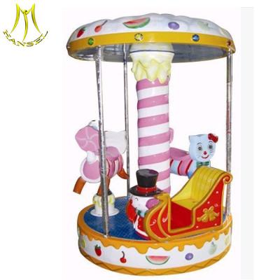 中国 Hansel coin operated amusement equipment 3 seats mini carousel horse for sale 販売のため