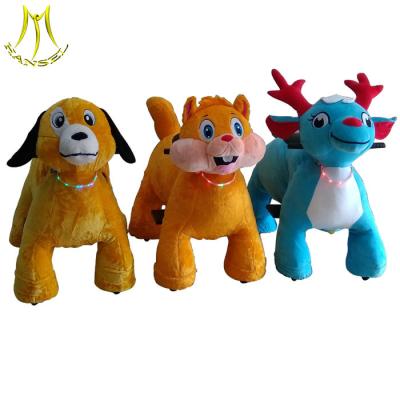 中国 Hansel high quality  outdoor playground plush motorized animals for mall 販売のため