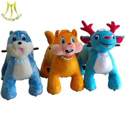 中国 Hansel amusement park mental frame battery operated plush animal ride 販売のため