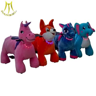 中国 Hansel kids plush power wheels ride on animal for outdoor playground 販売のため