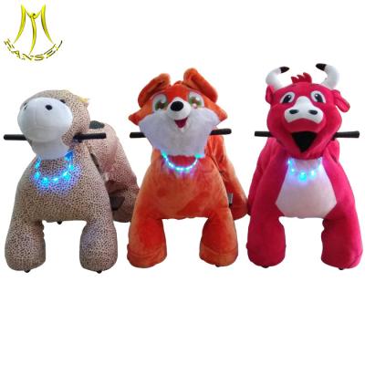 中国 Hansel Most popular plush electric animal scooters for shopping mall 販売のため