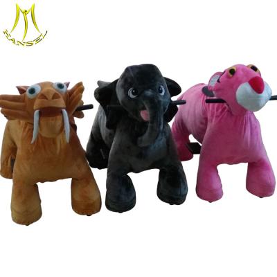 中国 Hansel hot sale electric plush walking animal toy rides electric ride on animal 販売のため