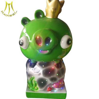 中国 Hansel coin operated children indoor games machine green pig kiddie ride 販売のため
