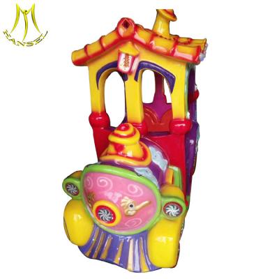 中国 Hansel  popular design fiber glass amusement park games kiddie train ride 販売のため