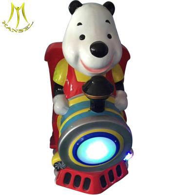 中国 Hansel coin operated kiddie ride on bear train children indoor games machine 販売のため