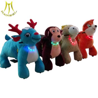 中国 Hansel safe riding games zoo animals kiddie ride electric plush kids ride 販売のため