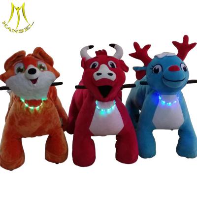 中国 Hansel four wheel zippy battery animal kids electric rides on animal for mall 販売のため