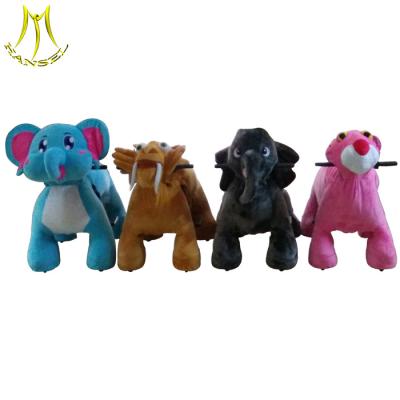 中国 Hansel  wholesale children moving electronic ride on plush elephant 販売のため