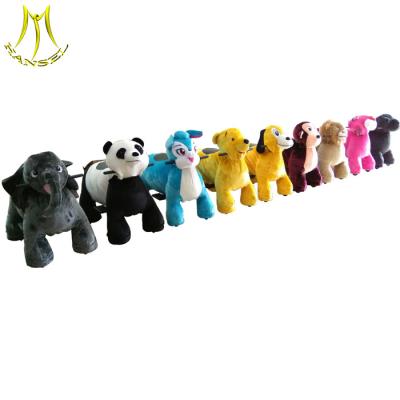 中国 Hansel children fun birthday party games plush toy kid rides on animals 販売のため