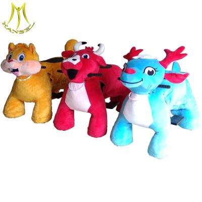 中国 Hansel   wholesale plush animal fun ride 4 wheels for sales motorized horse toy for adults 販売のため