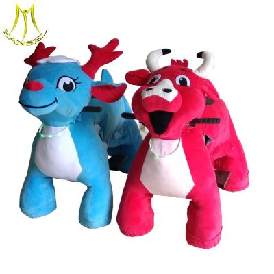 Hansel wholesale moving  battery operated motorized plush riding animals