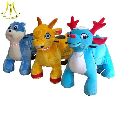 中国 Hansel  amusement ride battery powered animals riding toys plush motorized animals 販売のため