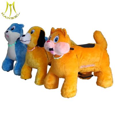 中国 Hansel   shopping mall animal large plush ride toy on 4 wheels 販売のため