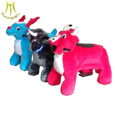 中国 Hansel  Guangzhou factory price coin operated stuffed 4 wheel animal car 販売のため