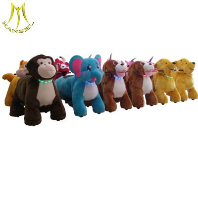中国 Hansel game center coin operated motorized plush ride on animal 販売のため
