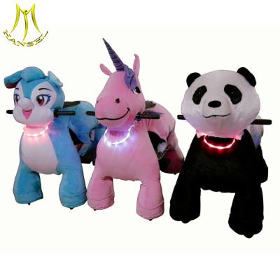 中国 Hansel indoor ride game kids battery coin operated walking animal rides with coins 販売のため