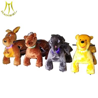 中国 Hansel motorized plush riding animals amusement park games factory 販売のため
