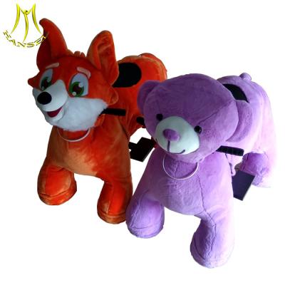 中国 Hansel  coin operated unicorn motorized plush animal for mall 販売のため