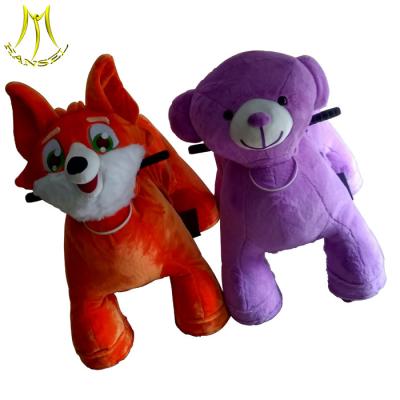 China Hansel   outdoor and indoor electric bear plush rides plush animal electric scooter for sale