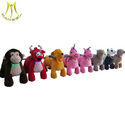 中国 Hansel kids battery operated plush animals electric ride on animal cars 販売のため