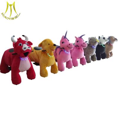 中国 Hansel carnival rides indoor children ride on plush motorized animals 販売のため